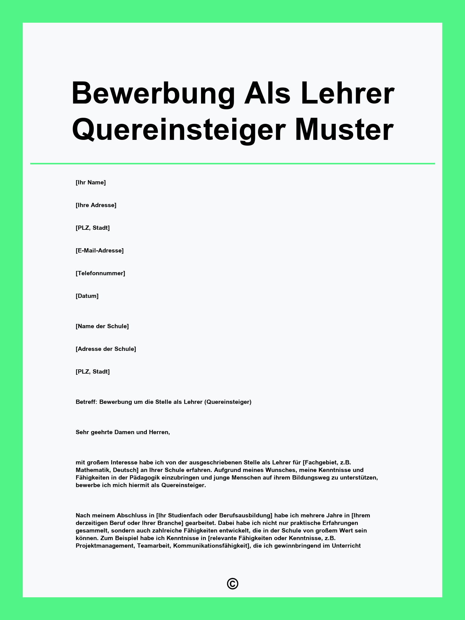 Bewerbung Als Lehrer Quereinsteiger Muster Bewerbung Als Lehrer Quereinsteiger Muster